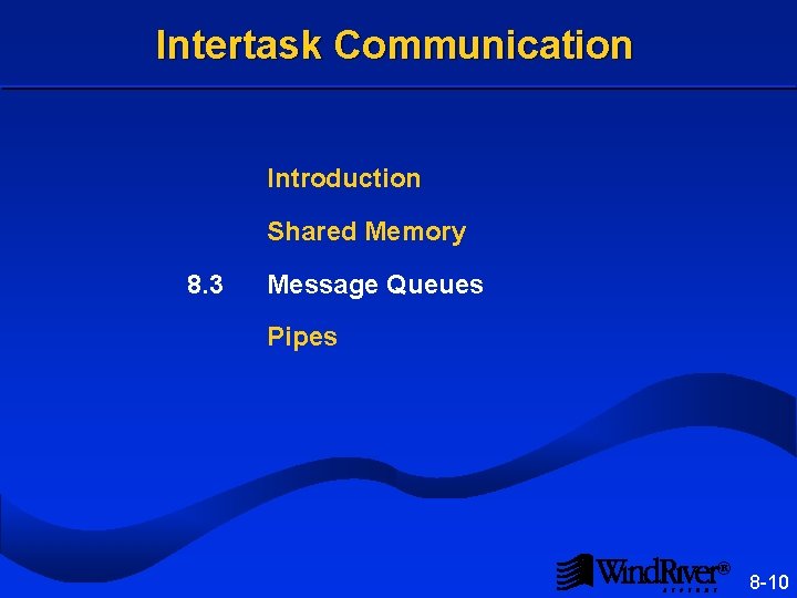 Intertask Communication 8 1 Introduction Shared Memory Message