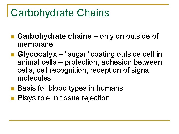 Membrane Structure and Function Membrane Models n n