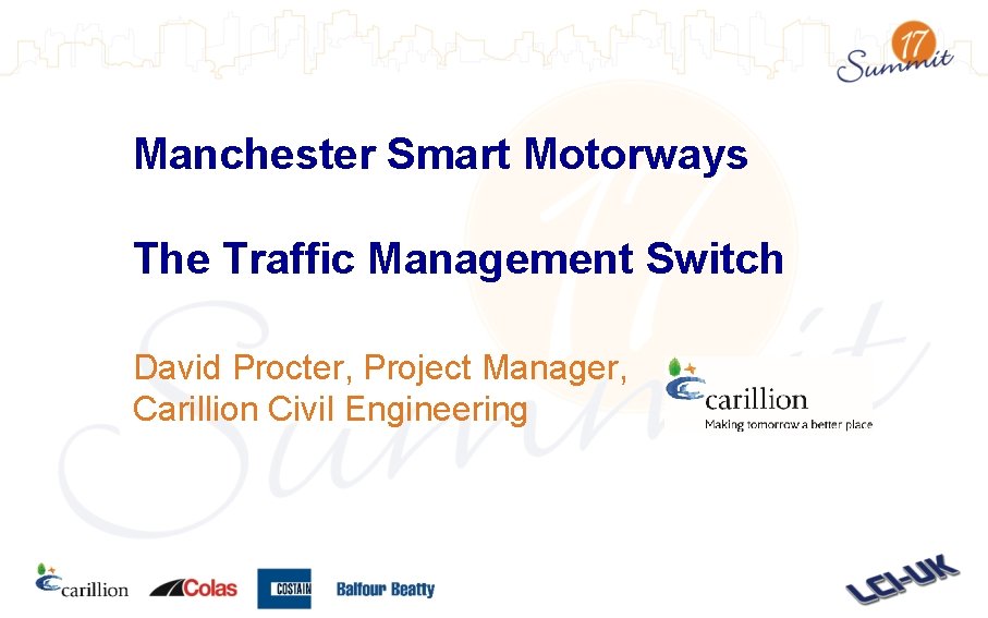 Manchester Smart Motorways The Traffic Management Switch David