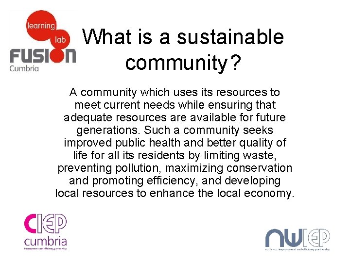 BUILDING A SUSTAINABLE COMMUNITY Tourism Sustainability Facilitated by