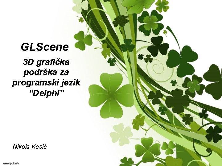 GLScene 3 D grafika podrka za programski jezik