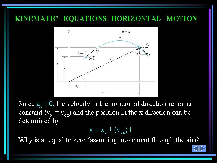 MOTION OF A PROJECTILE Todays Objectives Students will