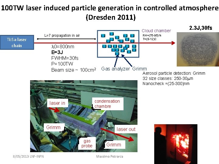 LIDAR experiment Insitu laserinduced condensation in free atmosphere