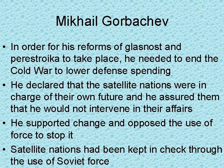 The End of the Cold War Part II