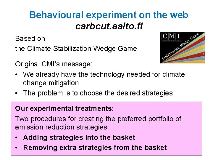 Creating a strategy portfolio for climate change mitigation