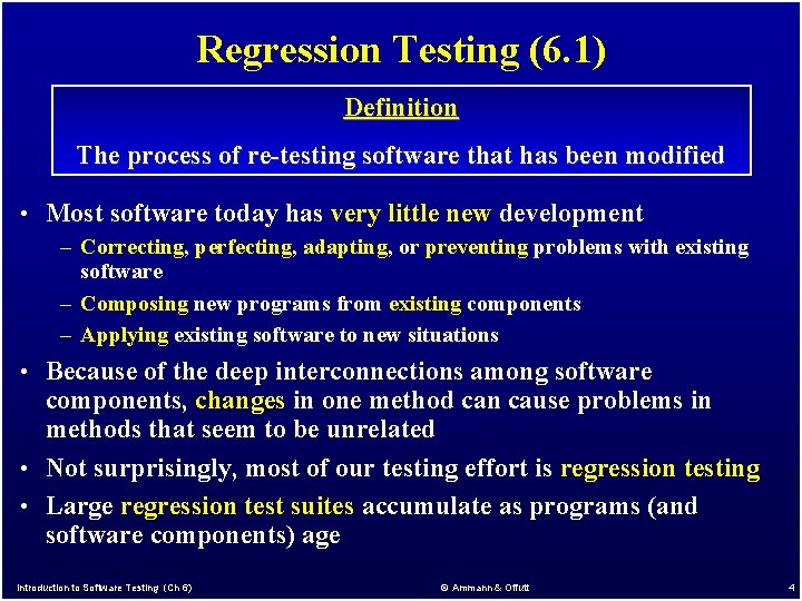 Introduction to Software Testing EDITION 1 Chapter 6