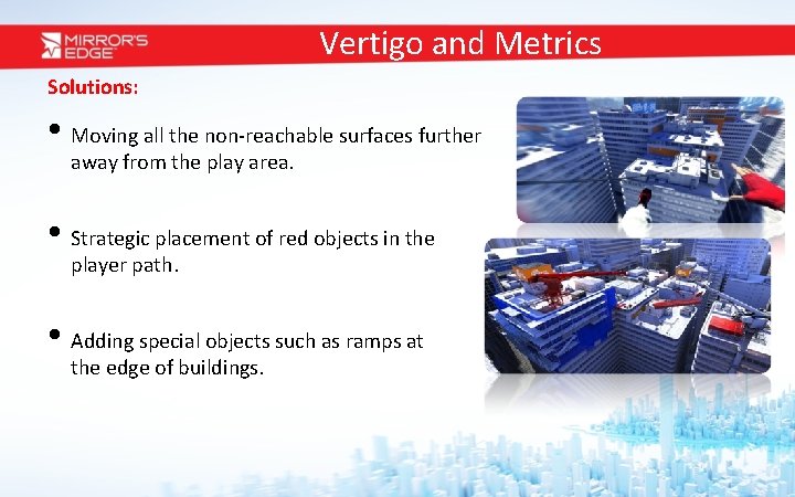 Mirrors Edge Level Design Challenges Solutions Elisabetta Silli