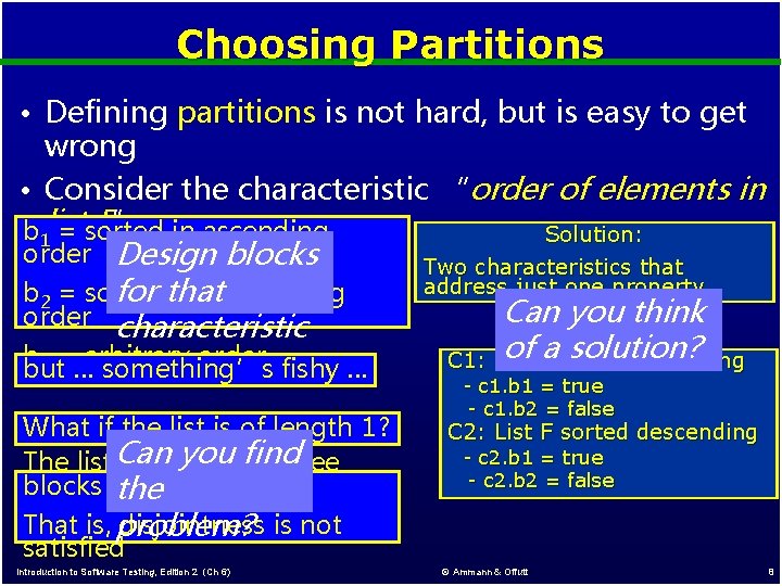 Introduction to Software Testing Chapter 6 Input Space