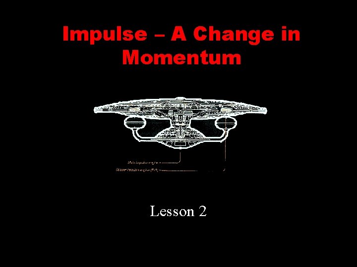Impulse A Change in Momentum Lesson 2 Objectives