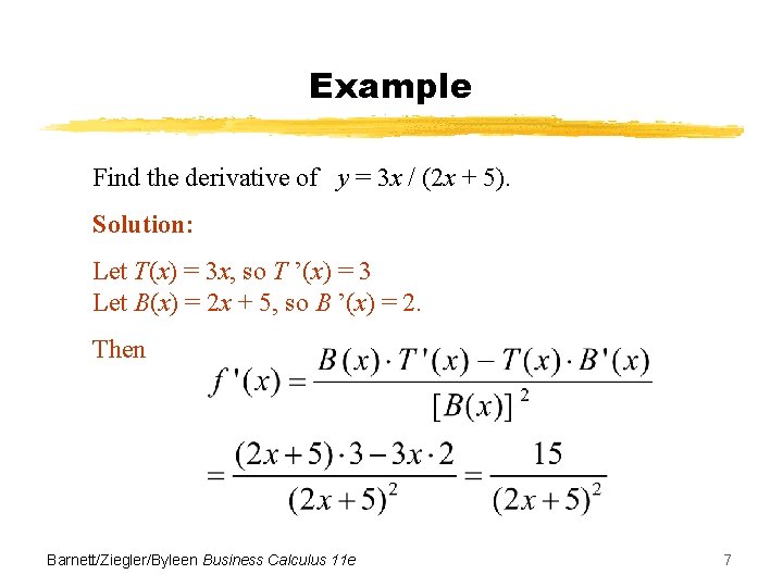 Objectives for Section 11 3 Derivatives of Products