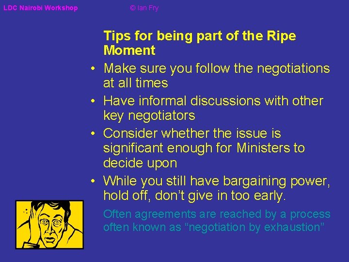 LDC Nairobi Workshop Ian Fry Elements of a