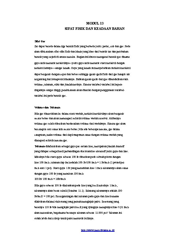 MODUL 13 SIFAT FISIK DAN KEADAAN BAHAN Sifat