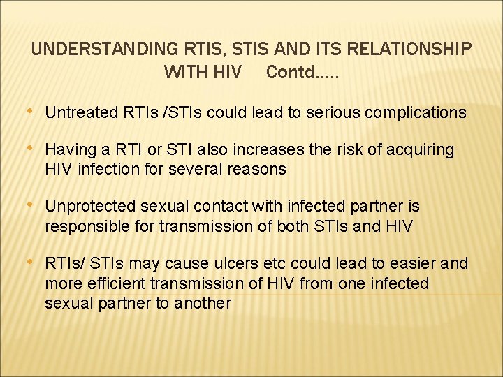 MODULE 15 RTI STI AND RELATIONSHIP WITH HIV
