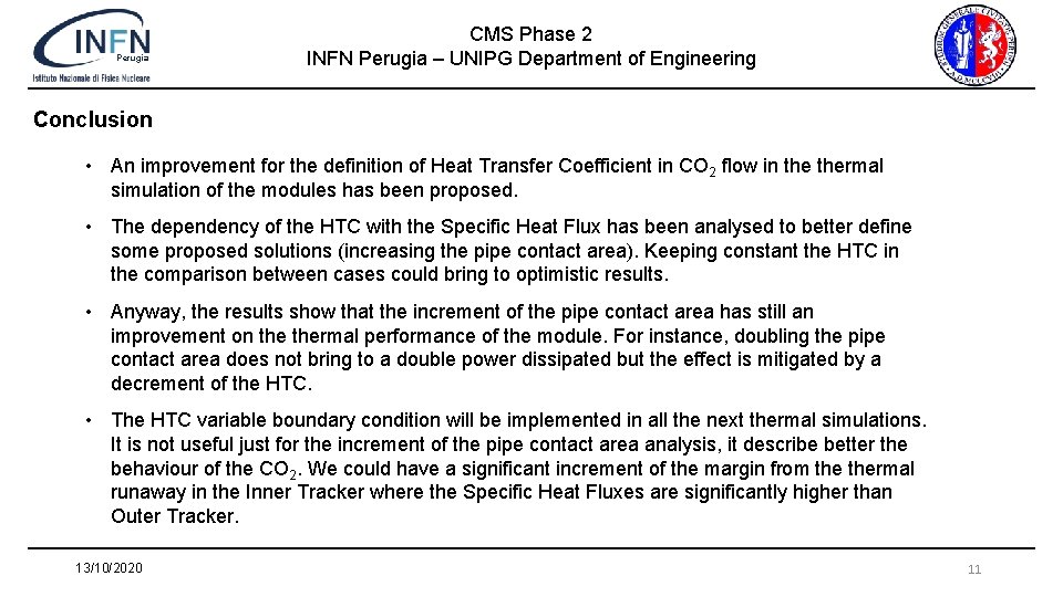 Perugia CMS Phase 2 INFN Perugia UNIPG Department