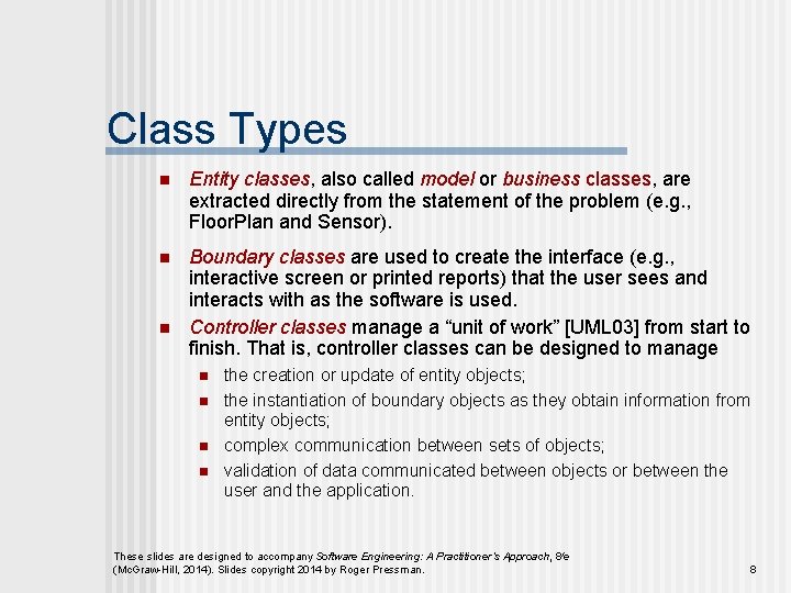 Chapter 10 n Requirements Modeling ClassBased Methods Slide