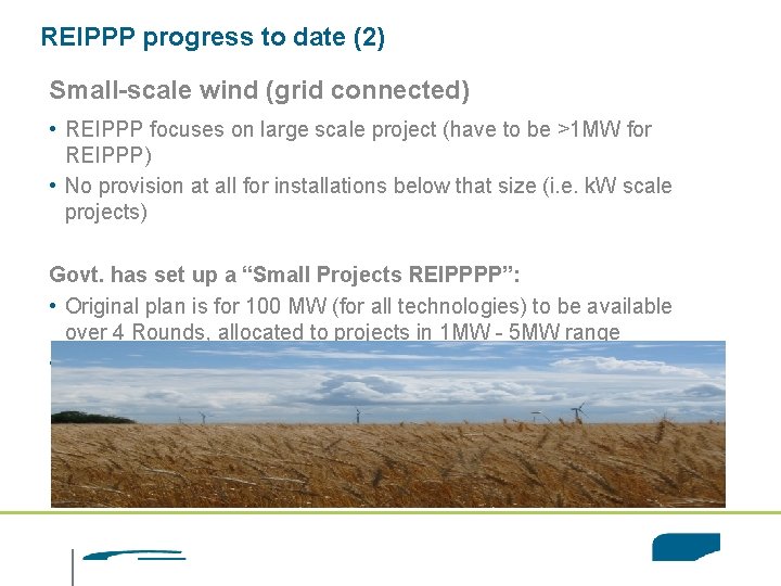 South African Wind Market Entry Study Presentation by