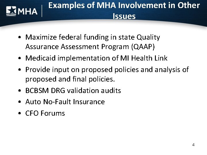 Western Michigan HFMA MHA Finance Policy Update Nov