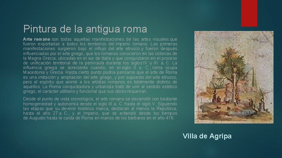 ROMA ARTE Y URBANISMO ROMANO Y LA CONQUISTA