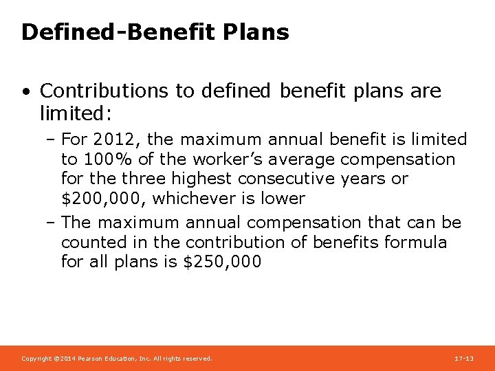 Chapter 17 Employee Benefits Retirement Plans Agenda Fundamentals