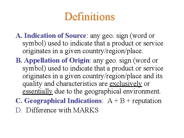 Geographical Indications Their legal protection use and economic