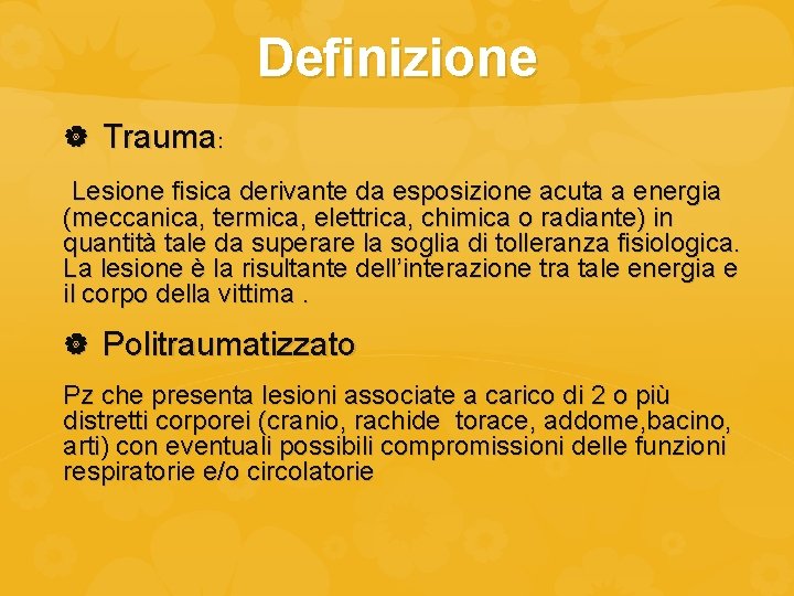 Il Politrauma Dott Carlo Leonardis Terapia Intensiva ed