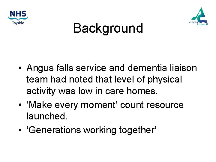 Angus Go for Gold Background Angus falls service