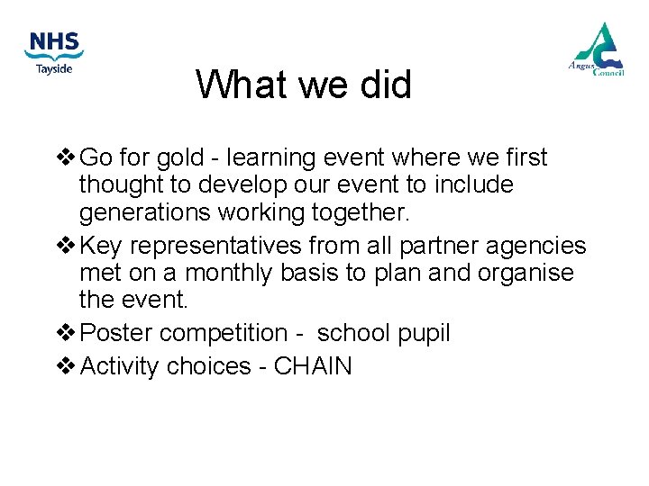 Angus Go for Gold Background Angus falls service