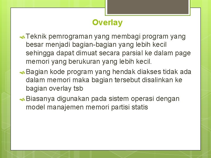 Manajemen Memori Sistem Operasi Teknik Informatika STT Wastukancana