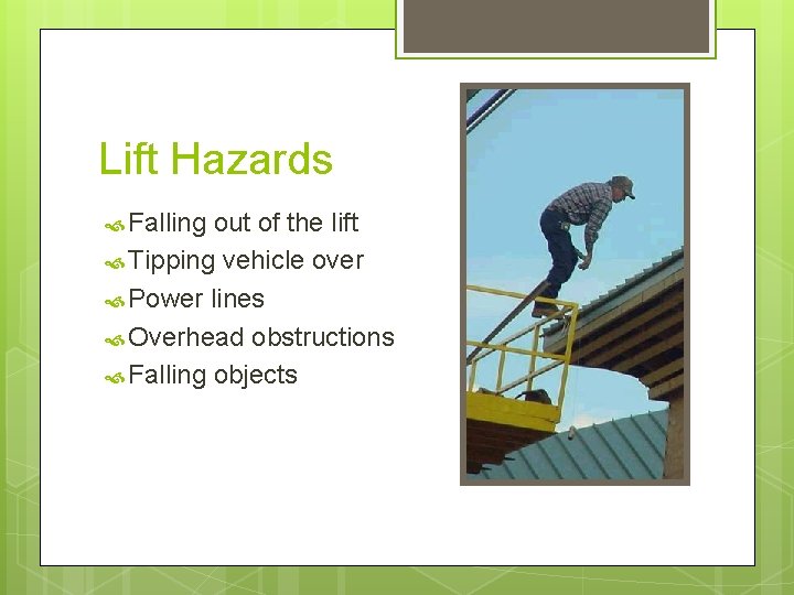 Lift Safety EZ Up 10 Lift Training Objectives
