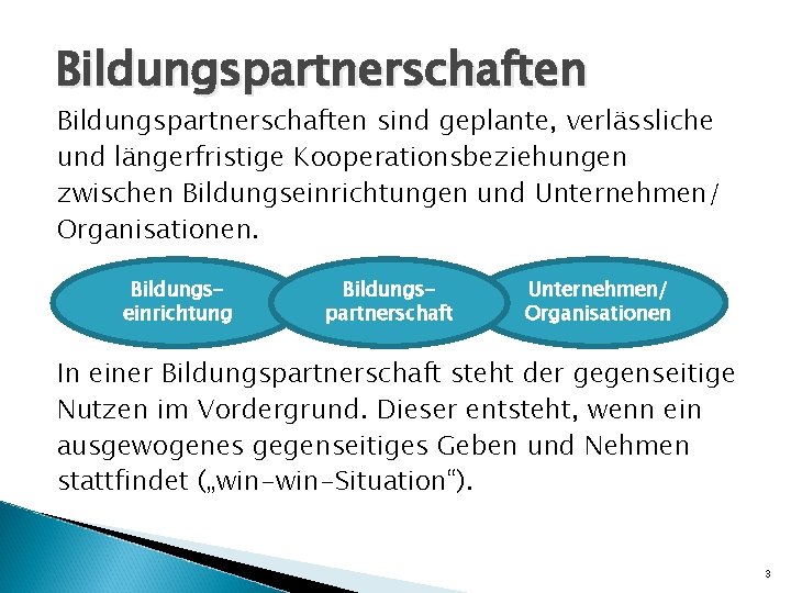Bildungspartnerschaften zwischen Schulen und Unternehmen ...