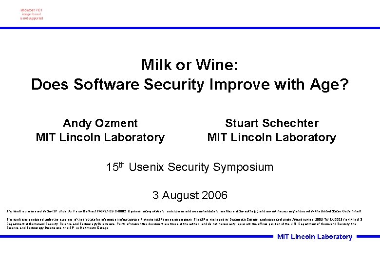 Milk or Wine Does Software Security Improve with
