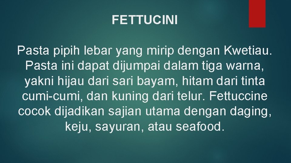 JENISJENIS PASTA SPAGHETTI Pasta yang paling sering kita