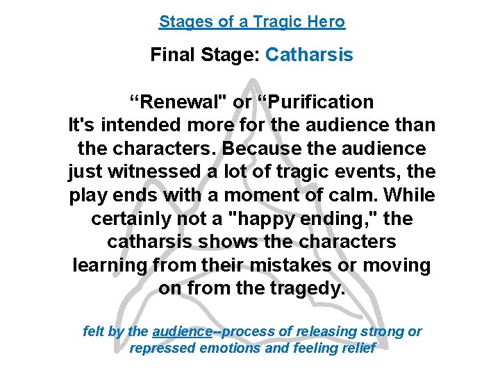 Antigone Greek Theatre TraitsStages of a Tragic Hero