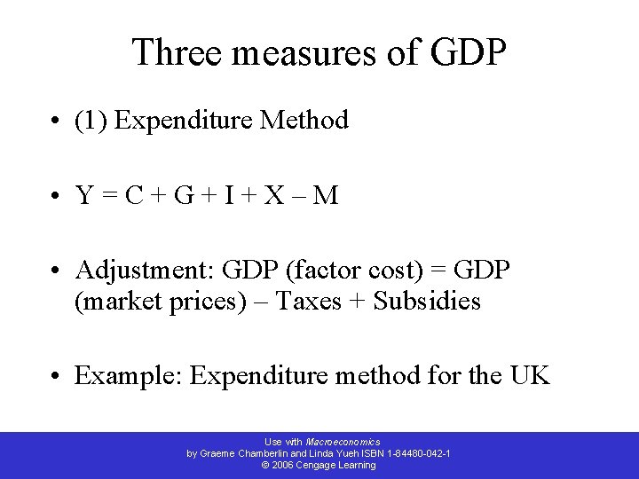 Macroeconomics Chamberlin and Yueh Chapter 1 Lecture slides