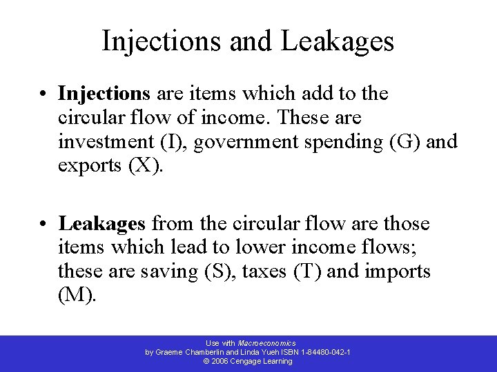 Macroeconomics Chamberlin and Yueh Chapter 1 Lecture slides