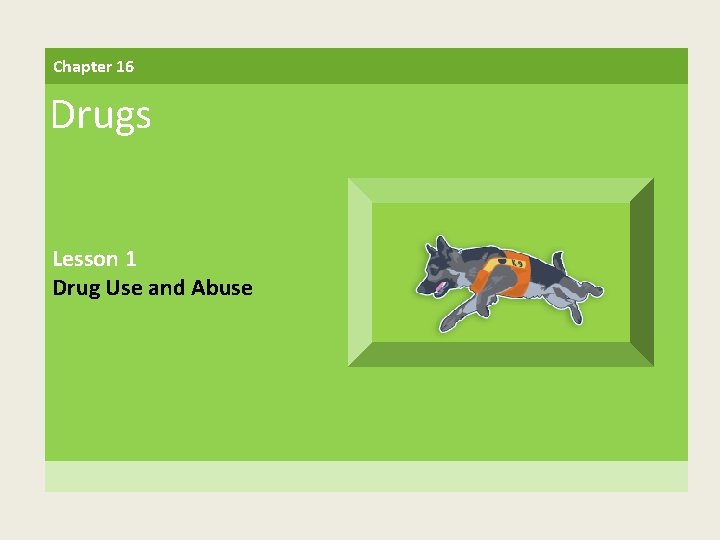Chapter 16 Drugs Lesson 1 Drug Use and