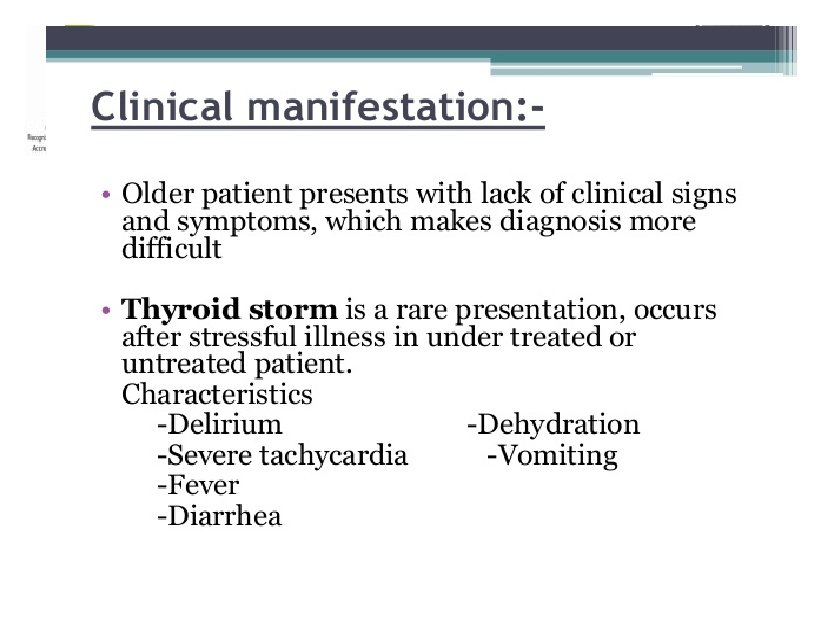 Nursing management of patients with Thyroid Crisis Hypertensive