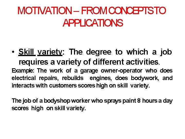 Chapter 8 MotivationFrom Concept to Application Dr Mohsin