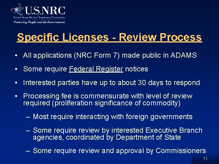ExportImport Licensing Requirements for NRCControlled Commodities Brooke G