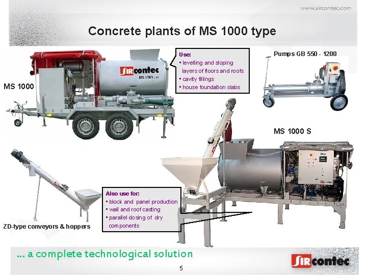 Concrete plants for Production Transport of Lightweight Concrete