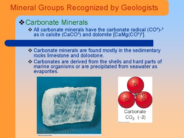 Chapter 3 Minerals The Building Blocks of Rocks