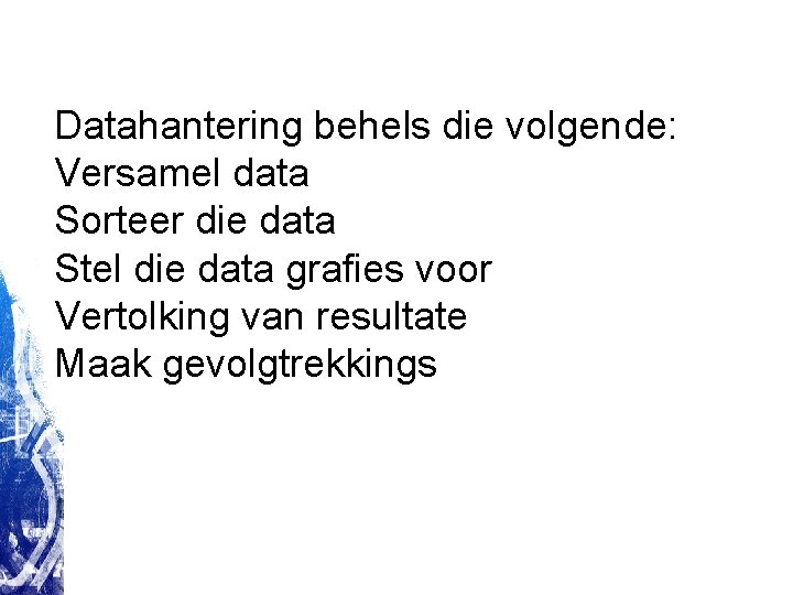 MODULE 10 STATISTIEK As inligting oor n spesifieke
