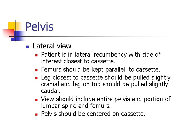Small Animal Pelvis and Hind Limb Radiology Pelvis