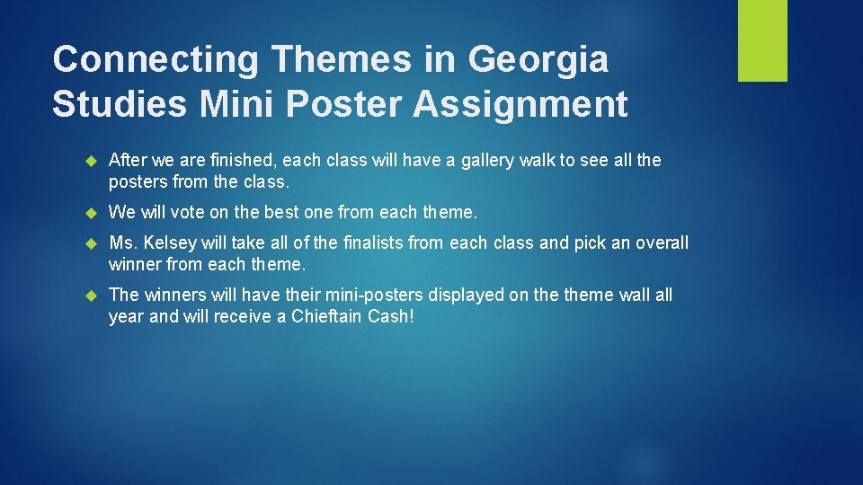 Connecting Themes in Georgia Studies Mini Poster Assignment