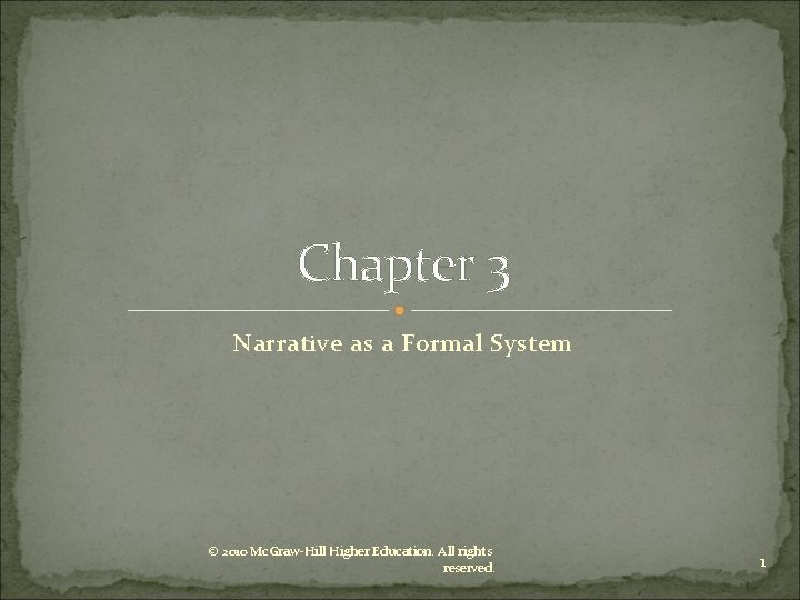Chapter 3 Narrative as a Formal System 2010