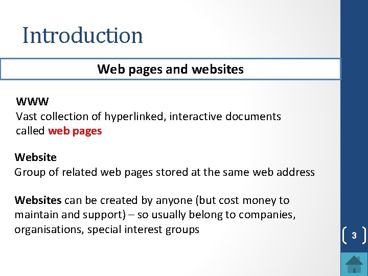 Module 2 3 The World Wide Web Contents