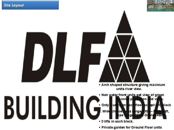 DLF BUILDING INDIA Introduces DLF riverside KOCHI HOMES