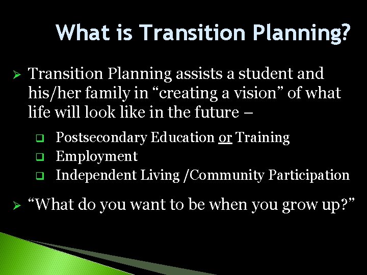 Secondary Transition Patricia L Anderson Ph D CT