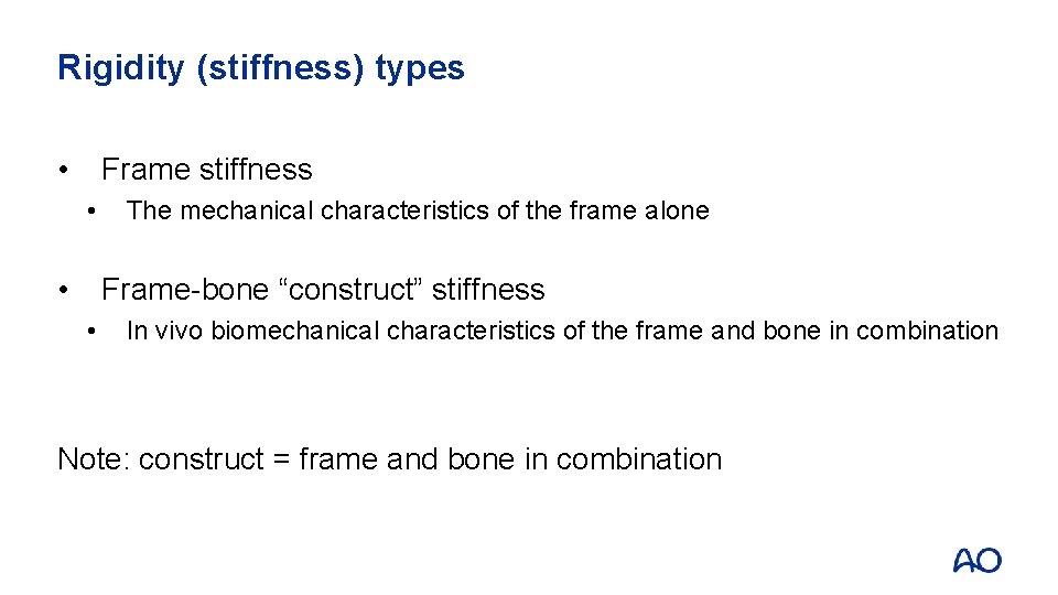 External Fixation Terminology Approved by AO Trauma External