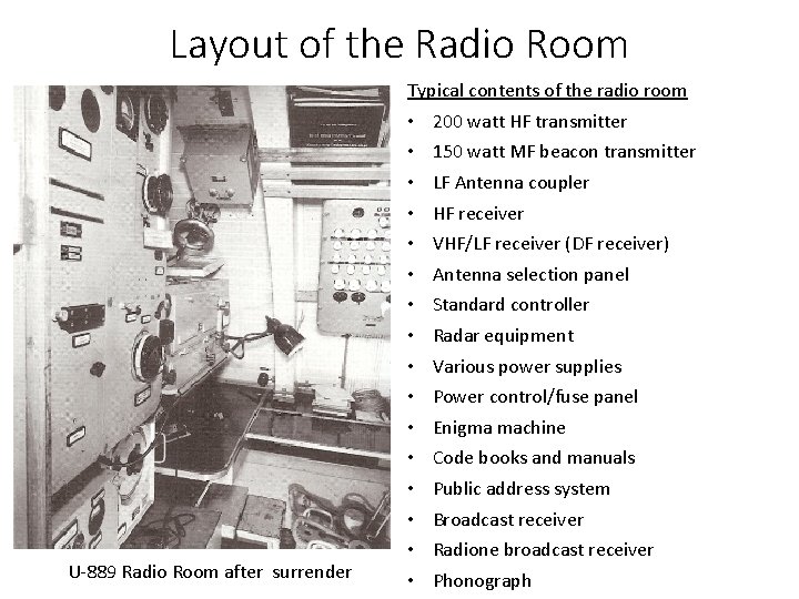 Uboat Radio Room Personnel Equipment Procedures Captain Jerry